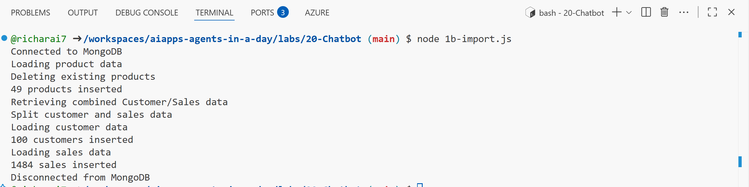 Load Product Catalog | AI Apps and Agents in a day